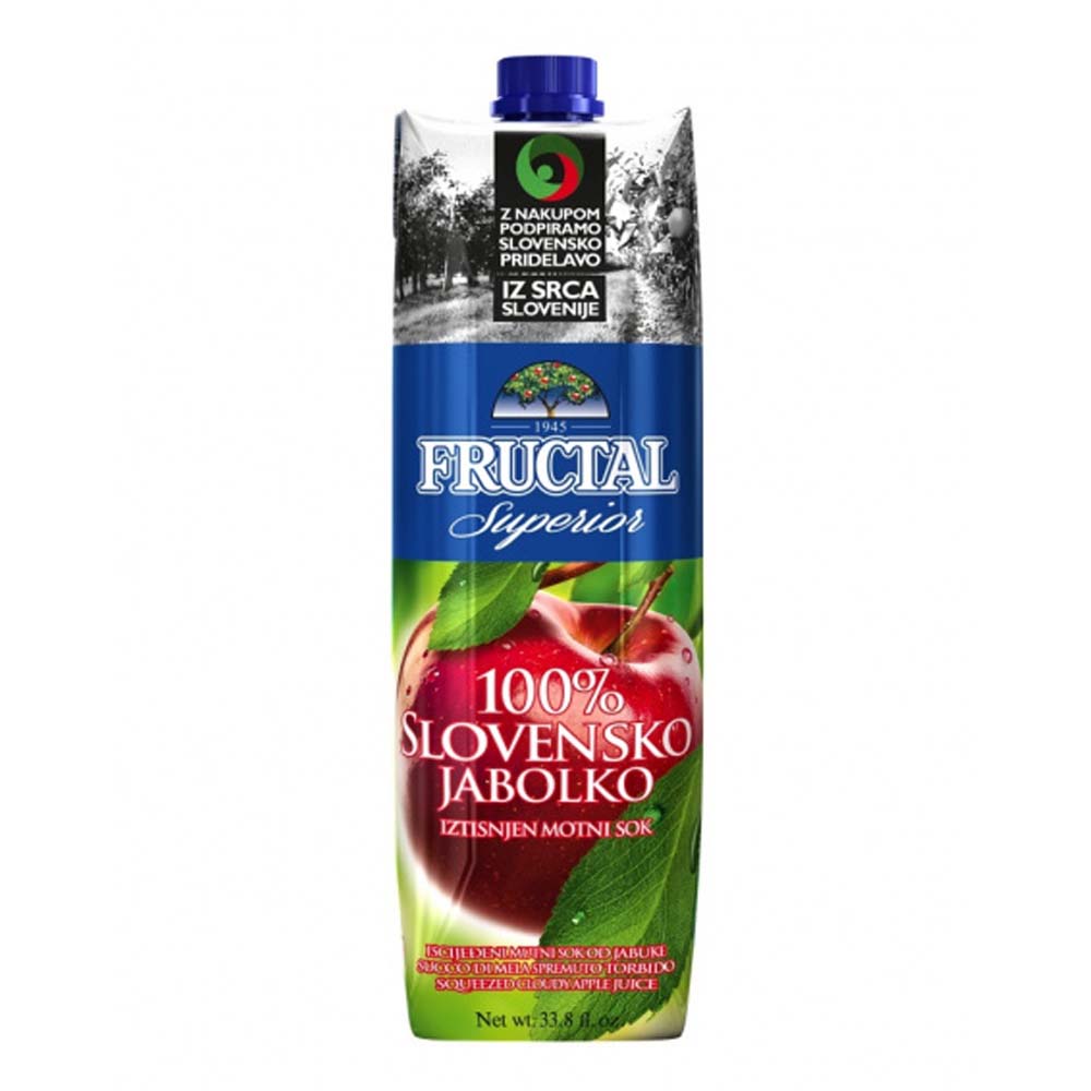 Sok Fructal 100% Jabolko, 1l – velikaplanina.shop